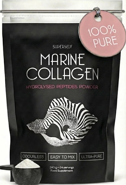 MARINE COLLAGEN POWDER - Glow up Supplement for Women & Men - Skin ...