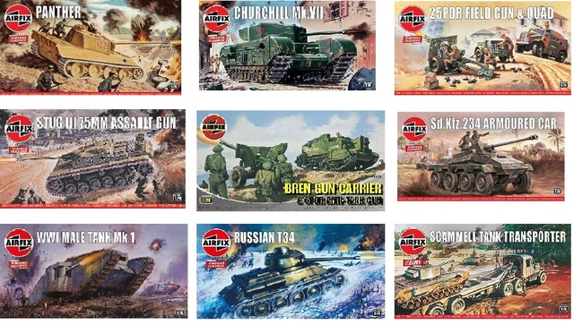 AIRFIX MILITARY VEHICLES & Tanks Model Kits, Choice of model kits ...