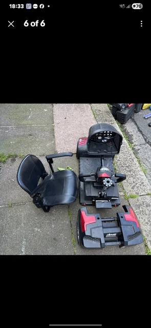 DRIVE SCOUT 4MPH Mobility Scooter Black & Red £286.70 - PicClick UK