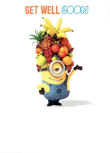 GET WELL SOON CARD official DESPICABLE ME Design £1.65 - PicClick UK