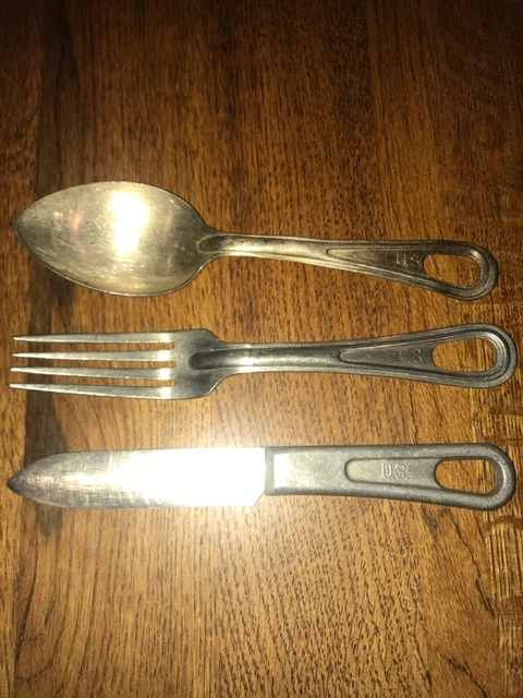 WW2 US ARMY Airborne USMC M1926 Knife fork & spoon dated 1945 £50.00 ...