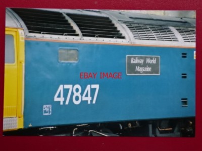 PHOTO NAMEPLATE Br Class 47 Railway World Magazine No 47847 £1.85 ...