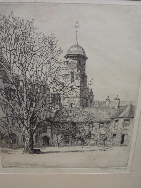 MALCOLM PATTERSON EARLY 20th Century Etching Clock Tower St Andrews ...