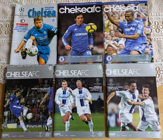 CHELSEA FC CHAMPIONS League Programmes £18.00 - PicClick UK