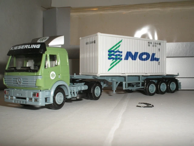 MERCEDES SK94 20 pieds NOL conteneur camion Kieserling Herpa HO échelle ...