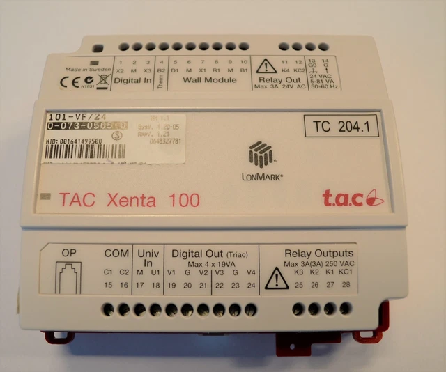 SCHNEIDER ELECTRIC TAC Xenta 100 Lon 24V Programmable Fan coil ...