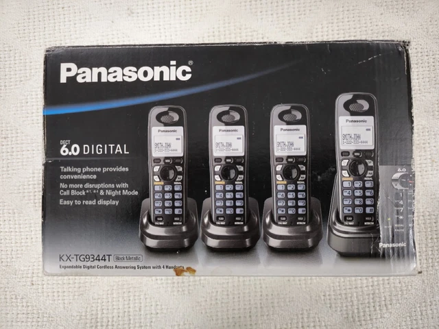 PANASONIC KX-TG9344T DIGITAL Cordless Answering System 4 Handsets ...