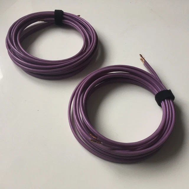 PAIR (3.7M & 4.0m) QED Qudos Balanced Design Concept Purple Hifi ...