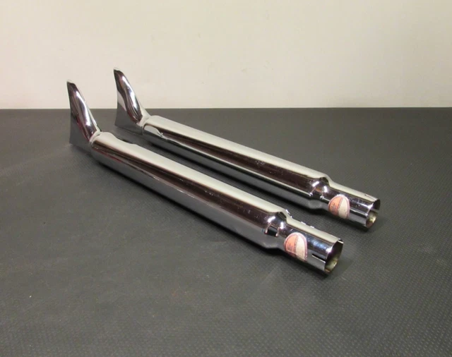 NOS ORIGINAL MCM Fishtail Exhaust Pipes Panhead Shovel Knucklehead ...