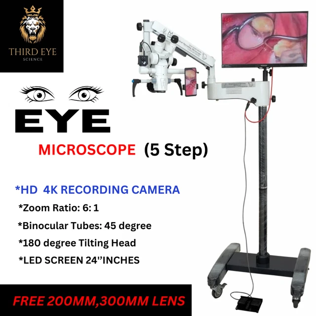 5X FLOOR STAND 5 Step Magnifications Tiltable EYE Surgical Microscope ...