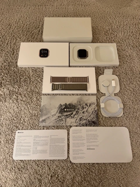 APPLE WATCH ULTRA 2 - 49mm - Olive Alpine Loop (M) - Condizioni ...