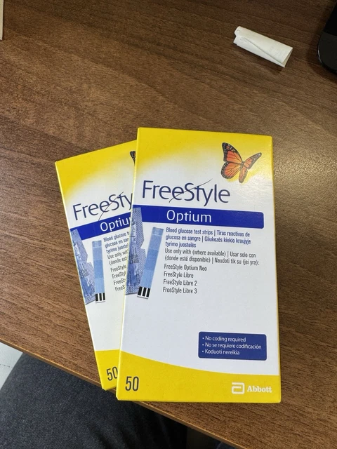 ABBOTT FREESTYLE OPTIUM Blood Glucose - 50 Test Strips £15.00 - PicClick UK