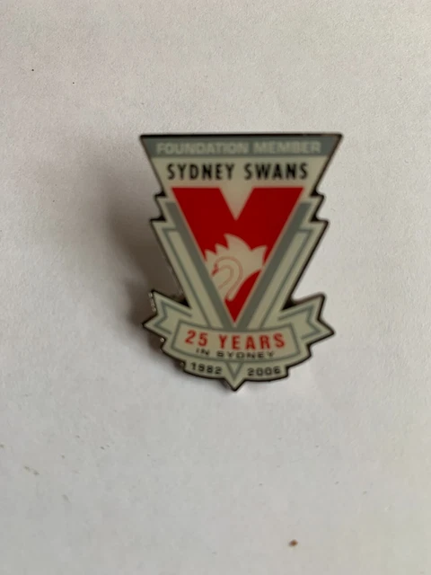 SYDNEY SWANS 2006 25 Years In Sydney Badge $20.00 - PicClick AU