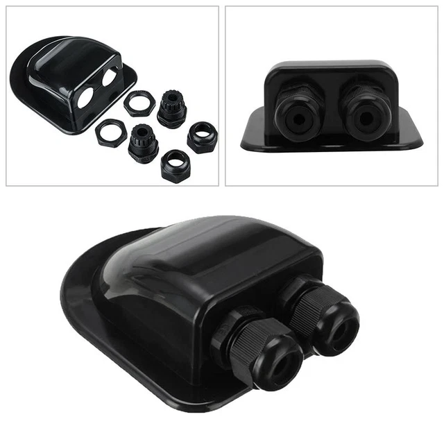 ROOF TOP SOLAR Panel Double Cable Entry Gland Box For Motorhome Camper ...
