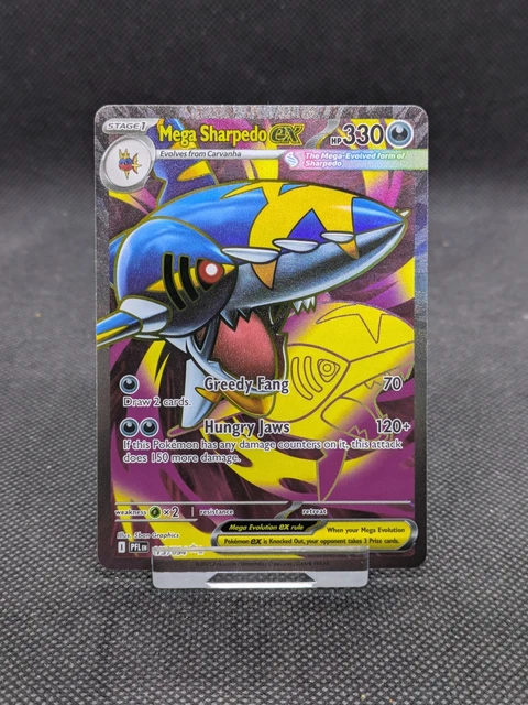 POKEMON MEGA SHARPEDO ex 113/094 ME Phantasmal Flames Full Art NM $9.95 ...