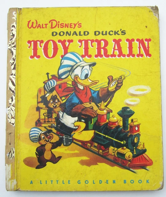 DISNEY DONALD DUCK'S Toy Train Little Golden Book 1st Edition 1950 Used ...