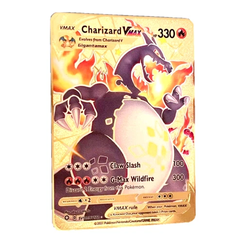 POKEMON GOLD METAL Charizard Card VMAX HP 330 Rainbow 074/073 EUR 9,29 ...