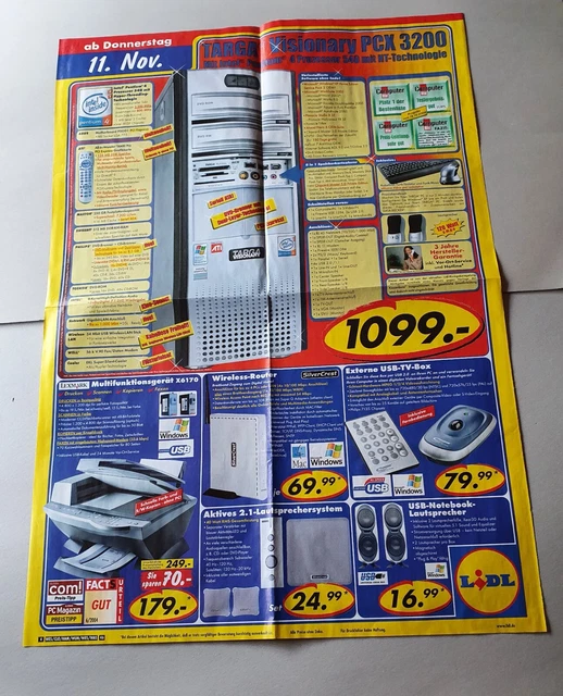 ALTE WERBUNG LIDL 2004, EDV TARGA Visionary PCX 3200, Lexmark X6170 ...