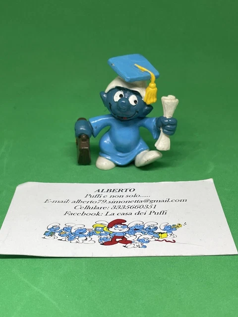 PUFFI SMURFS PUFFO Laureato Laurea Smurf Gradhation 20130 Variante Blu ...
