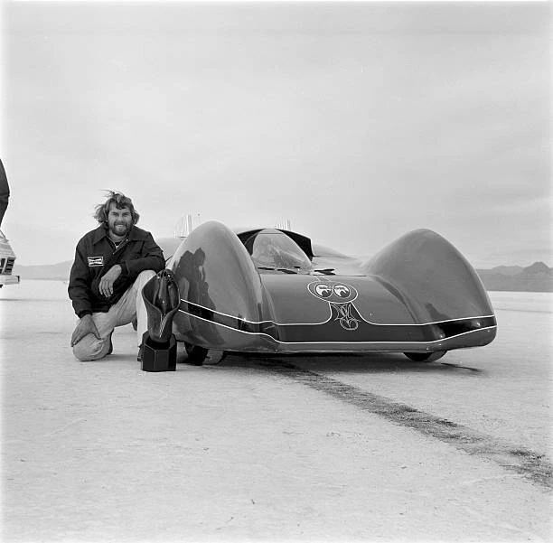 GARY GABELICH MOONLINER Land Speed Car 1974 2 Motor Racing Old Photo $8 ...