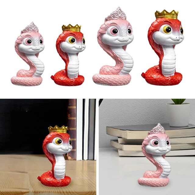 SMALL SNAKE STATUE Chinese 2025 New Year Collectible Resin Figure Mini ...