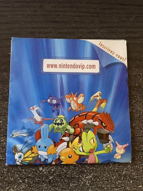 CARTE VIP DU Jeu Nintendo Game Boy Advance Gba Pokémon Version Saphir ...