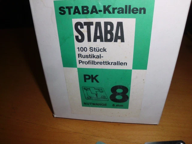 100 STÜCK STABA Rustikal Profilholz Profilbrett Krallen PK 8 für ...