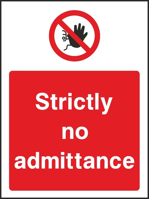 NO ENTRY SIGNS Stickers Caution Warning Danger Hazard Protect ...