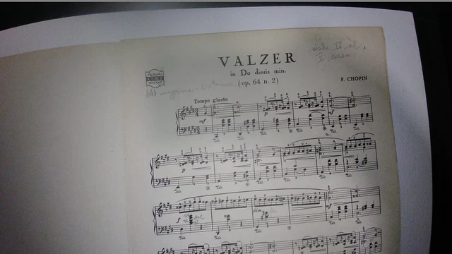 LIBRO LIBRETTO SPARTITO VALZER op 64 CHOPIN LONGO pianoforte musica ...