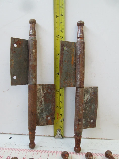 COPPIA VECCHI ANTICHI Cardini Cerniere In Ferro Per Ante Pesanti E ...