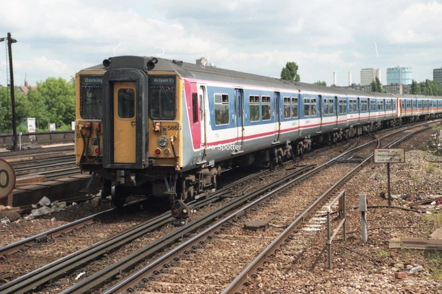 B203N 35MM NEGATIVE South West Trains Class 455 5863 @ Clapham Junction ...