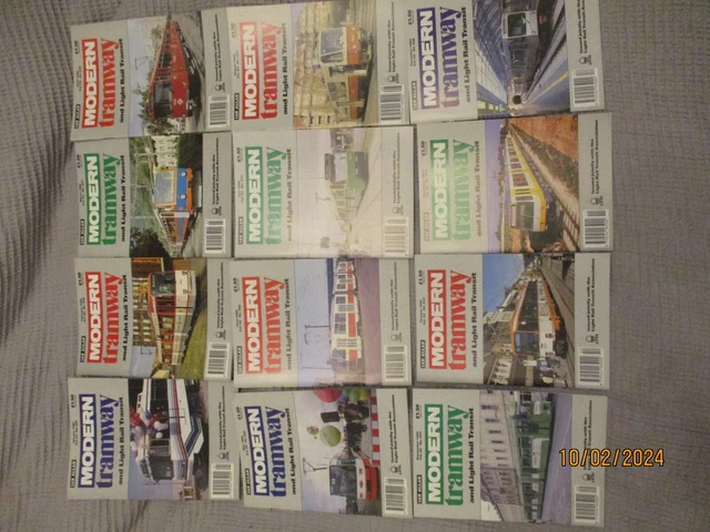 MODERN TRAMWAY & Light Rail Transit Magazine = 12 Issues FULL YEAR 1990 ...