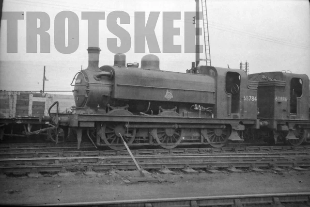 LARGER NEGATIVE BR British Railways Steam Loco 68784 Class J52 1953 ...