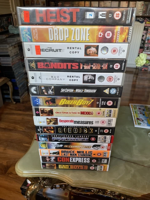 15 X BIG Box Ex Rental Vhs Tapes Action/Drama 2 Or 3 Are Mouldy See ...