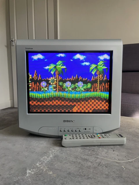 SONY TRINITRON KV-14LT1U 14" Retro Gaming RGB Colour CRT TV Monitor £ ...