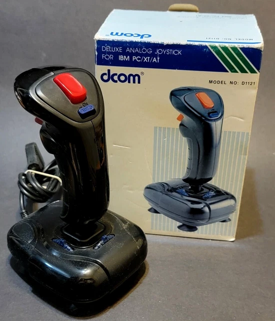 VINTAGE DCOM DELUXE Analog Joystick for IBM PC XT AT D1121 In Box $9.99 ...