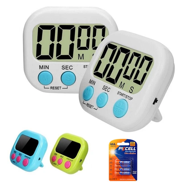 LARGE LCD KITCHEN Timer Digital Display Screen Magnetic COUNT DOWN ...