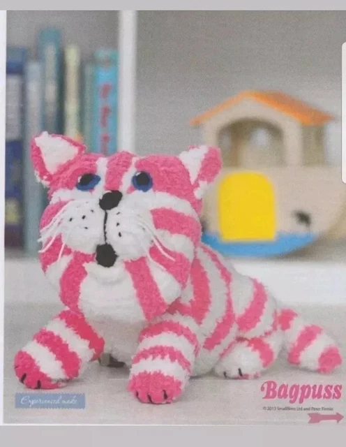 TOY KNITTING PATTERN for Bagpuss the saggy old cloth cat soft toy £1.40 ...