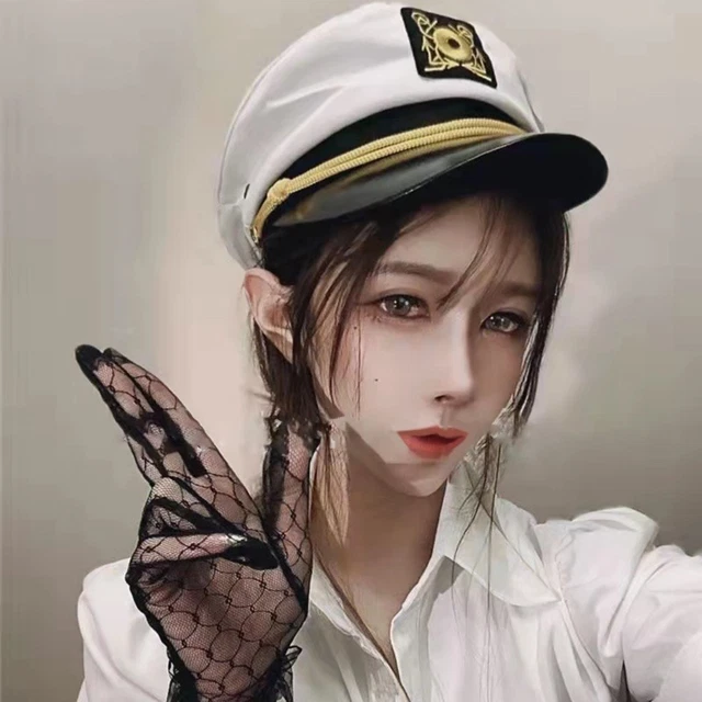 SAILOR CAPTAIN HAT Veil Bachelorette Party Bridal Sailor Cap with Veil ...