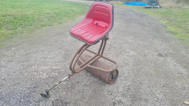 RIDE ON CYLINDER MOWER TRAILED ROLLER SEAT ransomes webb dennis atco £ ...
