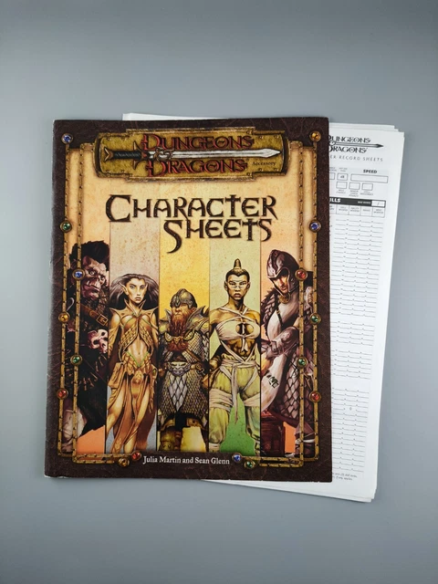 DUNGEONS & DRAGONS Character Sheets 3rd Edition Complete Wizards £14.99 ...