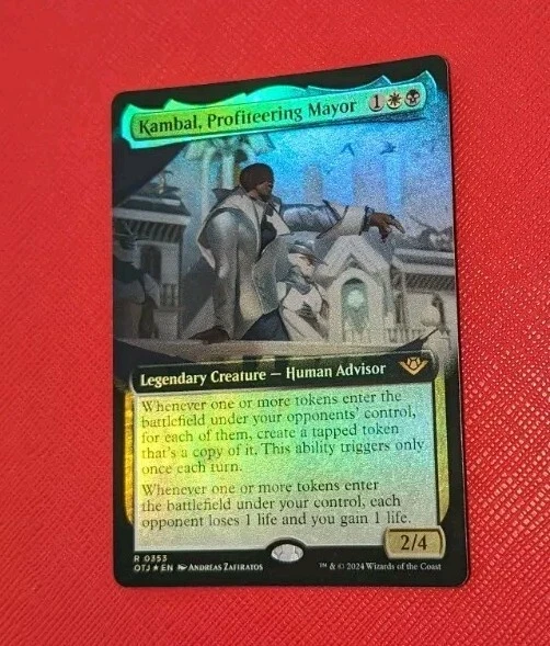 MTG *FOIL EXTENDED ART * OTJ Rare KAMBAL PROFITEERING MAYOR NM $8.00 ...