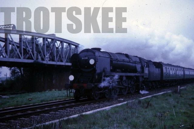 35MM SLIDE BR British Railways Steam Loco Class WCBB 34021 Worting 1967 ...