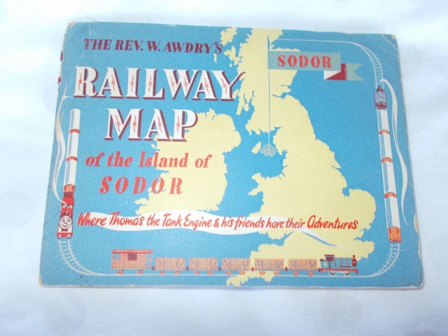 REV W AWDRY'S Railway Map of the Island of Sodor. Good condition c 1959 ...