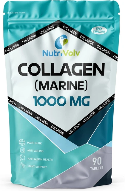 COLLAGEN MARINE (1000MG) Supplement for Skin , anti Ageing, Tissue ...