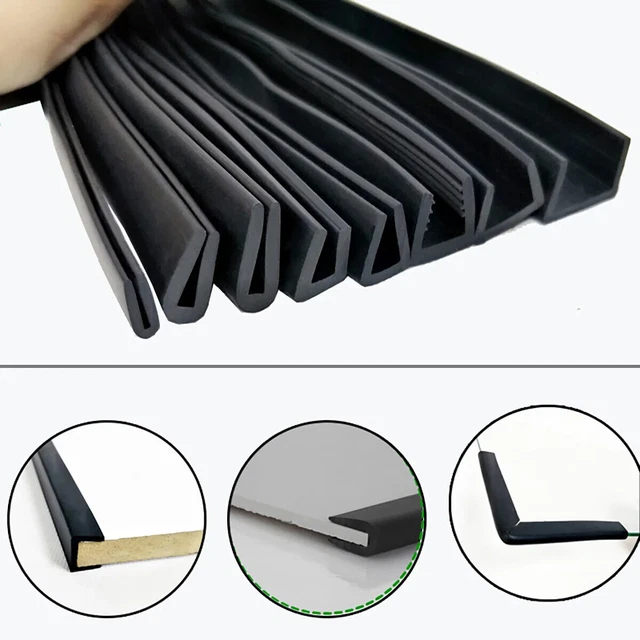1MM TO 12MM Edge Protection Frame Profile Rubber Edging Trim Seal U ...