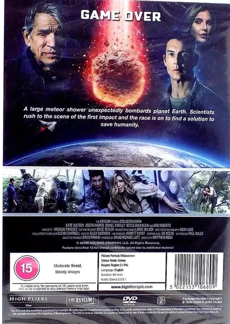 COLLISION EARTH DVD (2020) R2 Kate Watson, Joseph Michael Harris, Becca ...