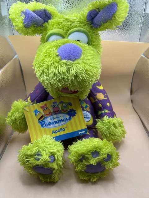 JIM HENSON’S PAJANIMALS Apollo Green Dog Soft Toy Plush 8" Tomy 2012 £ ...