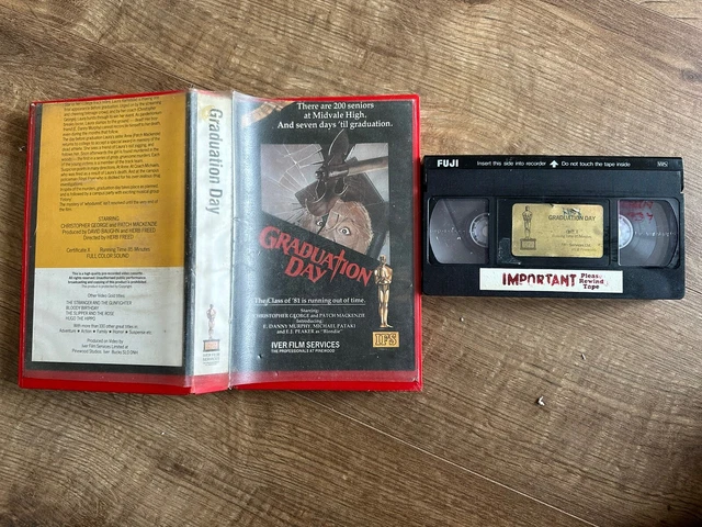 GRADUATION DAY VHS BIG BOX CHRISTOPHER GEORGE MICHAEL PATAKI CERT X £21 ...