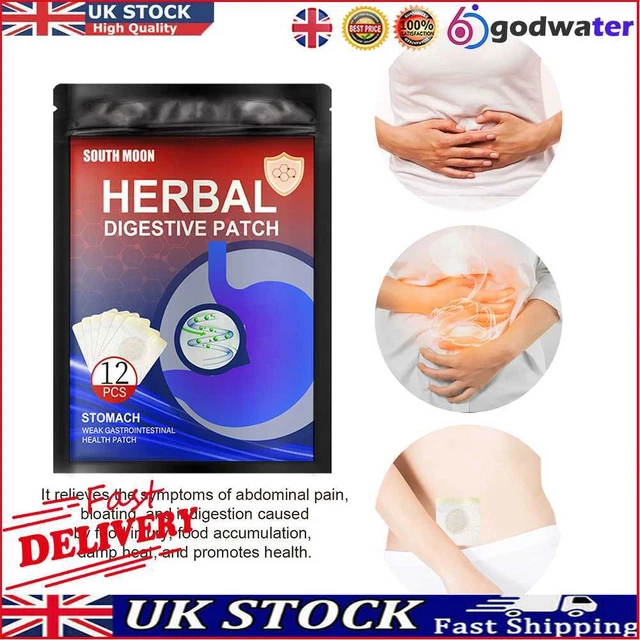 DIGESTIVE PATCHES GASTRIC Ulcer Indigestion Diarrhea Dyspepsia Herbal Sticker UK £5.18 - PicClick UK